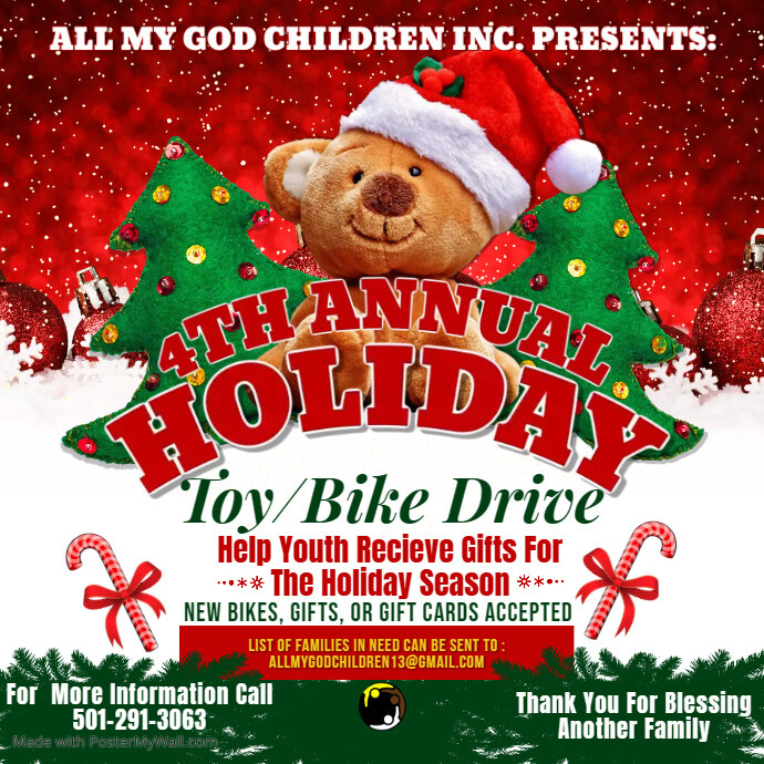 Toy Drive Christmas banner | PosterMyWall