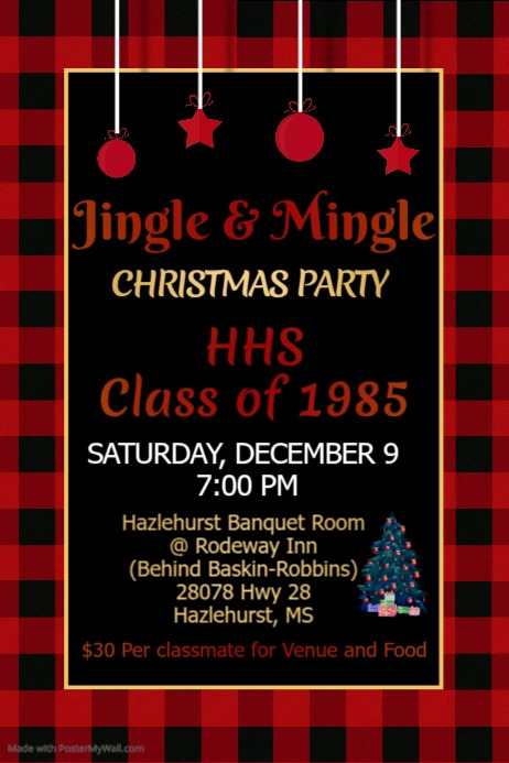 Class of '85 Christmas Party Invitation | PosterMyWall