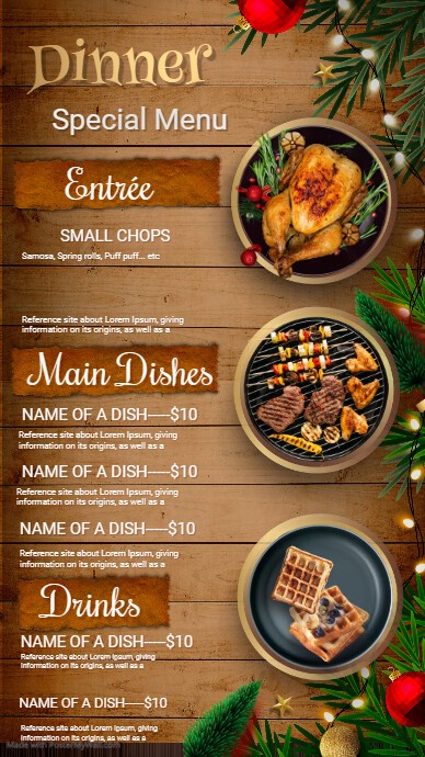 Copy of menu | PosterMyWall