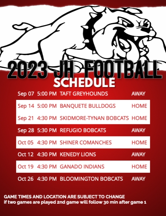 Football Schedule Event Flyer (1) | PosterMyWall