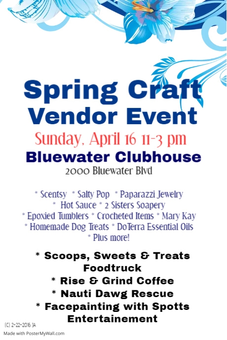 Spring Craft Vendor Event Flyer | PosterMyWall