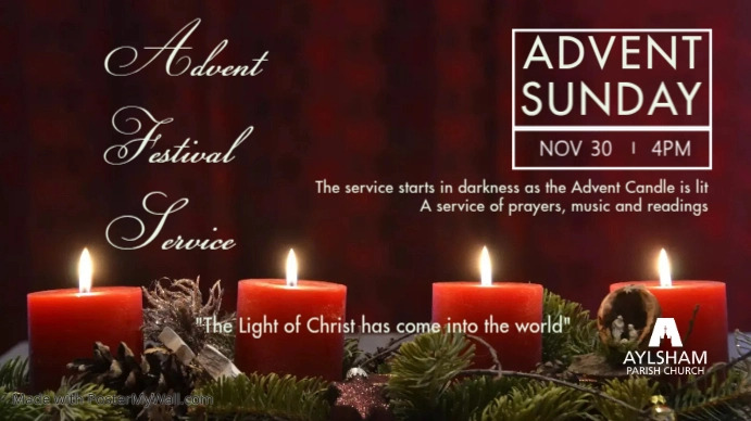 advent Sunday service | PosterMyWall