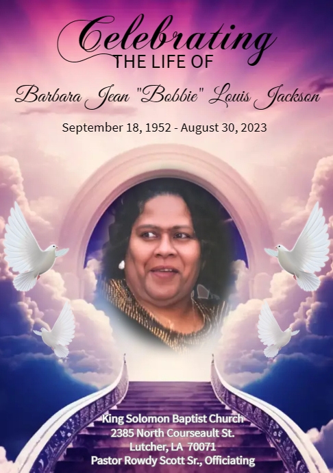 Heaven and Dove Funeral Program | PosterMyWall