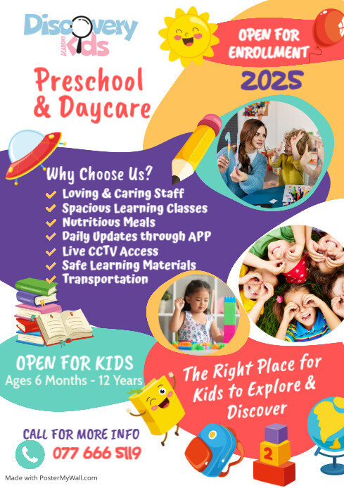 preschool enrollment advertisement | PosterMyWall