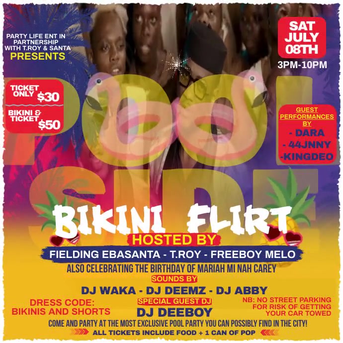 Summer Pool Party Post Template | PosterMyWall