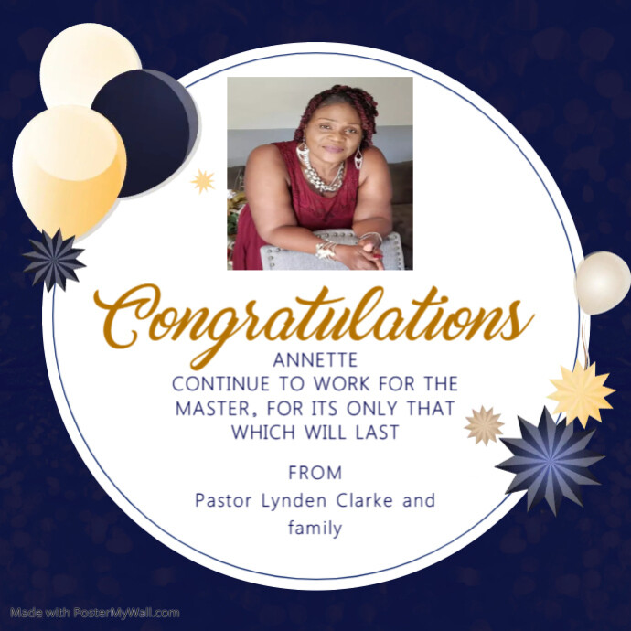 Navy blue and white congratulations on promot | PosterMyWall