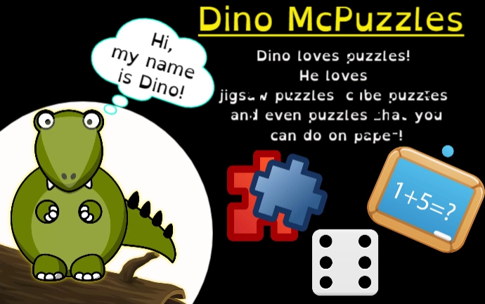 pg 1. DINO - INTRO INTO PUZZLES (1) | PosterMyWall