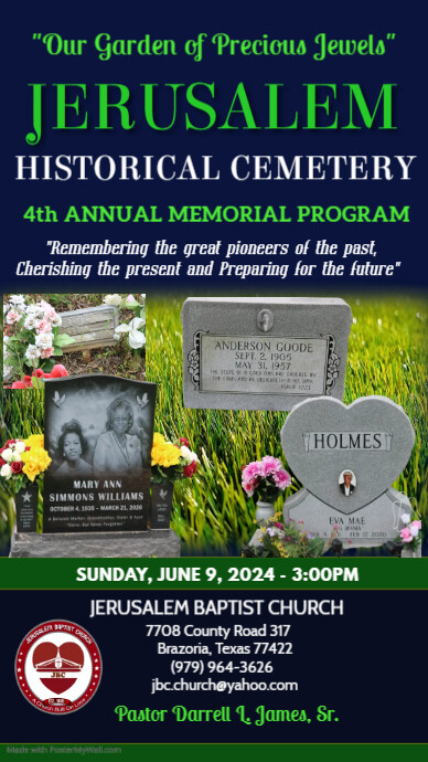 Copy of Front JBC Historical Cemetery 2024 | PosterMyWall