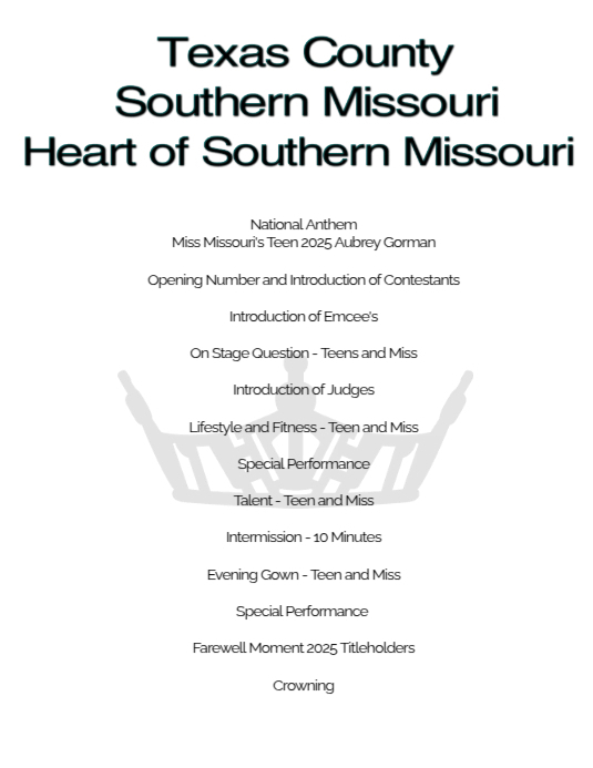 Program Order of Events | PosterMyWall