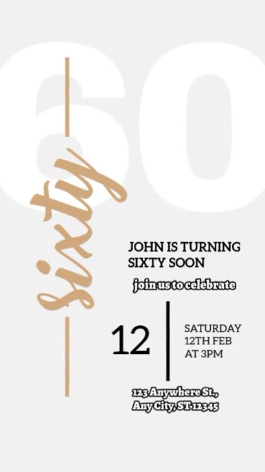 60th birthday Template | PosterMyWall