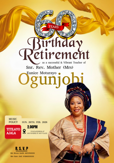 60Th birthday flyer Template | PosterMyWall