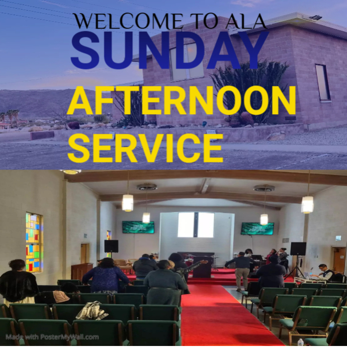 Copy of Welcome To Sunday Afternoon Service May 21st | PosterMyWall