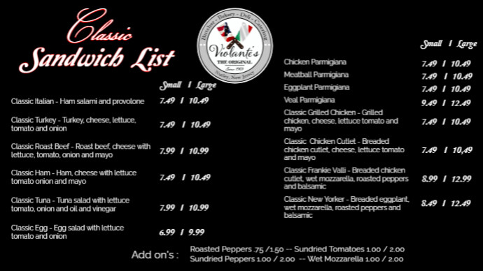 Classic TV menu | PosterMyWall