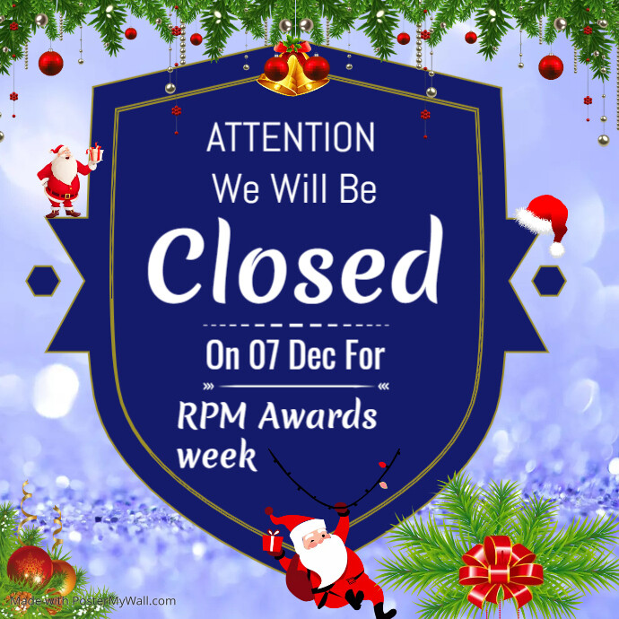 Copy of Christmas holiday closed office and shop | PosterMyWall