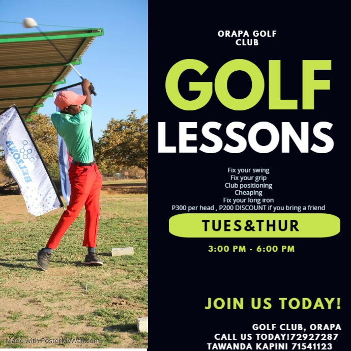 Golf lessons | PosterMyWall