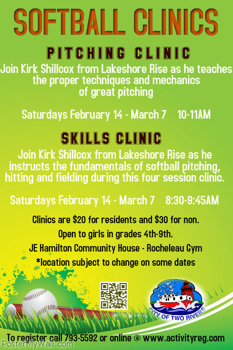 Girls Softball Clinics | PosterMyWall