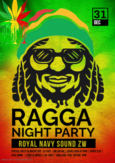 Reggae night party | PosterMyWall