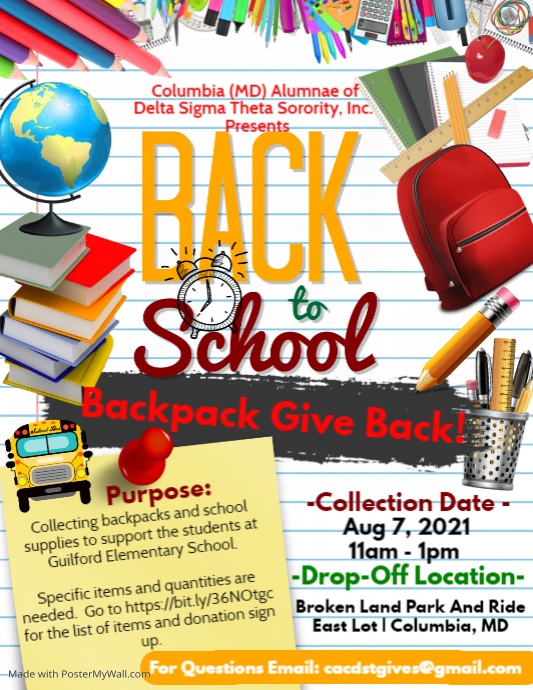 Copy of Copy of CAC Backpack Give Back | PosterMyWall