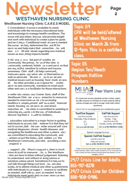 Orange Custom Branded Newsletter Page (1) | PosterMyWall