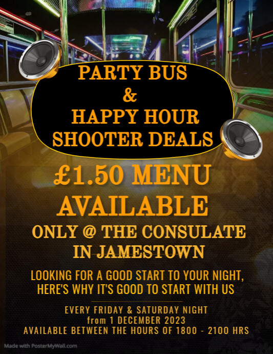 Brown Birthday Party Bus template | PosterMyWall