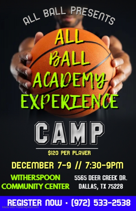 All Ball Camp | PosterMyWall