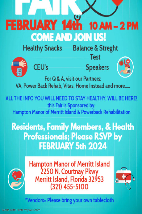 Blue Health Fair Poster Template | PosterMyWall