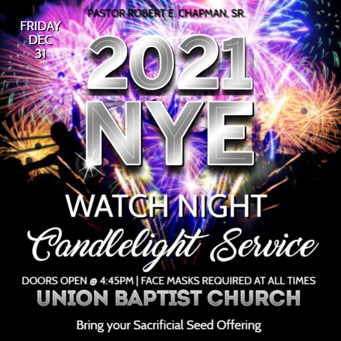Copy of UBC WATCH NIGHT SERVICE | PosterMyWall