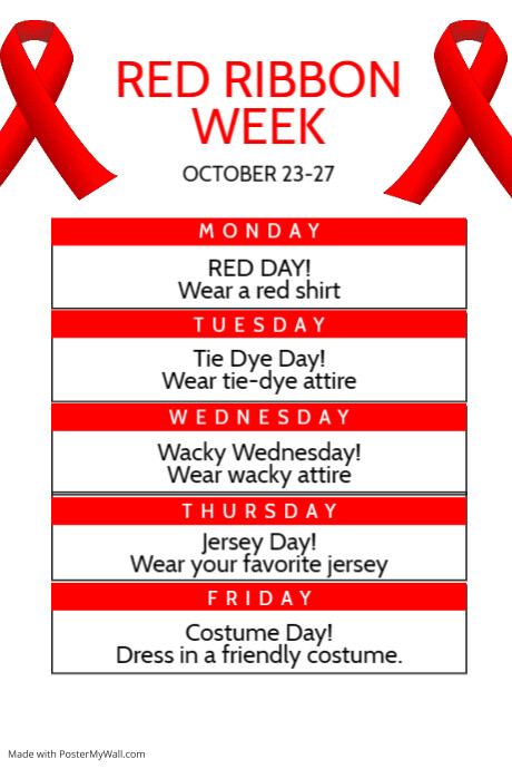 Copy of Red Ribbon week Flyer Design Template | PosterMyWall