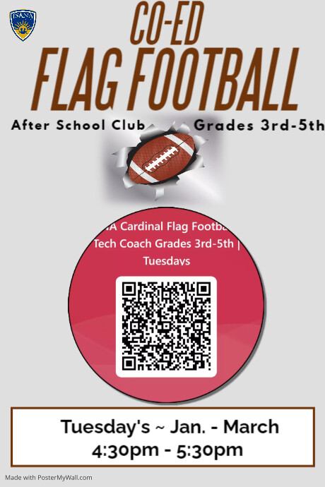 Cardinal Flag Football | PosterMyWall