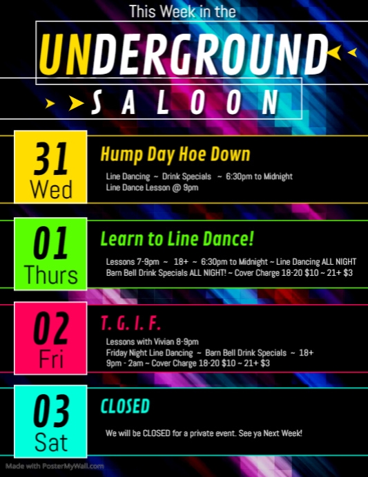 Copy of Copy of Upcoming Events | PosterMyWall