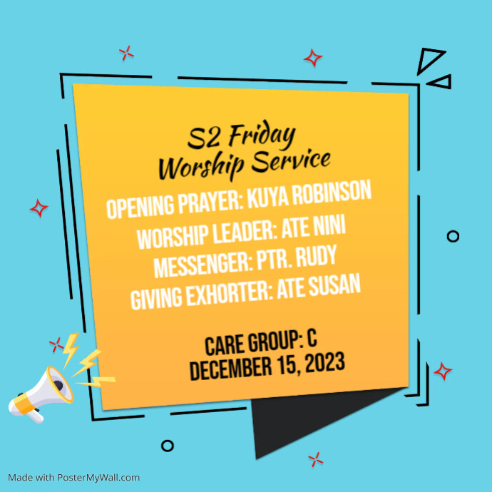 Friday Announcement | PosterMyWall