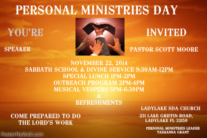 Copy of Personal Ministries day | PosterMyWall