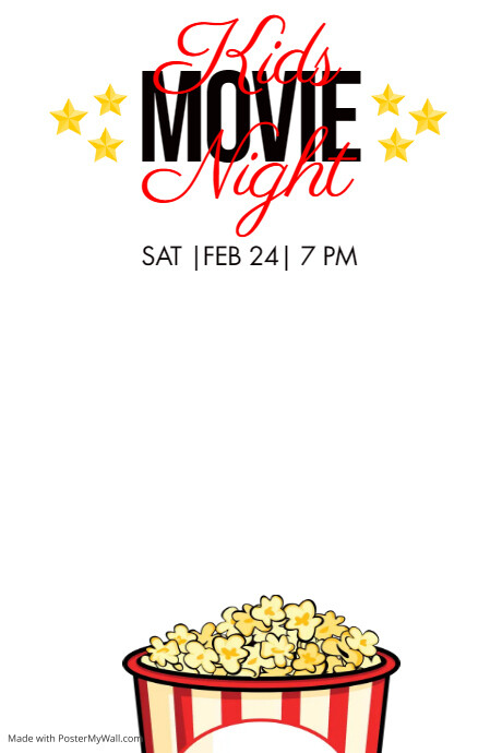Movie Night Pinterest Graphic Template | PosterMyWall