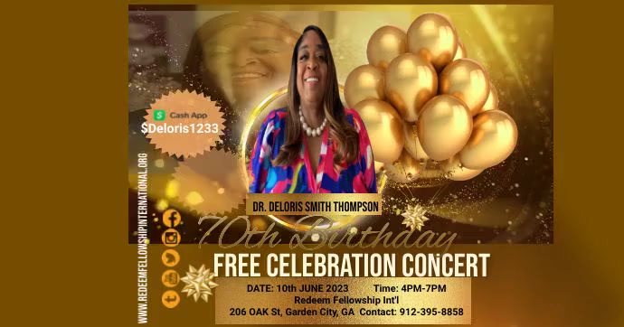 Dr, Deloris Smith Thompson Birthday Concert Celebration | PosterMyWall