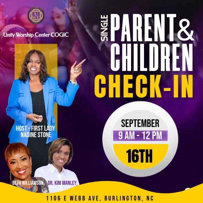 SINGLE PARENT CHECK IN | PosterMyWall