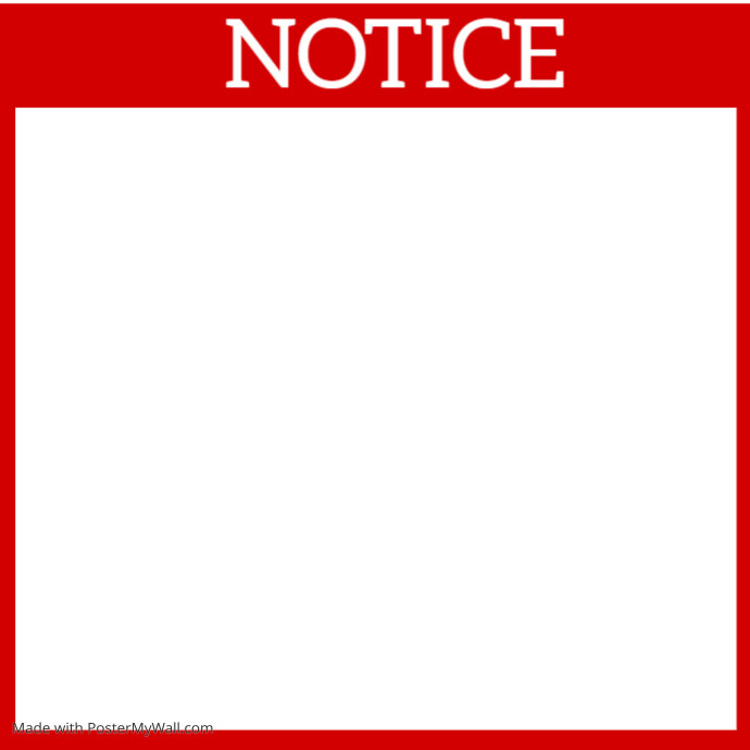 Copy of blank notice | PosterMyWall