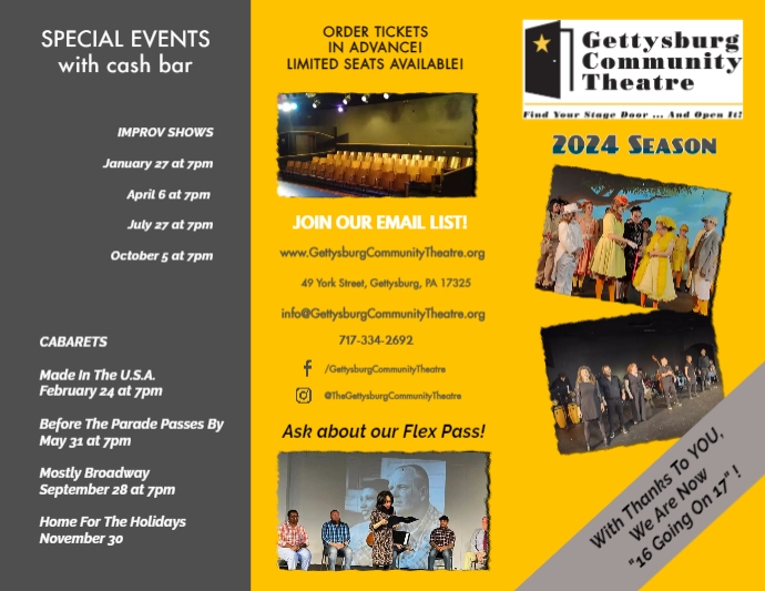 Acting and Theatre Workshop Brochure | PosterMyWall