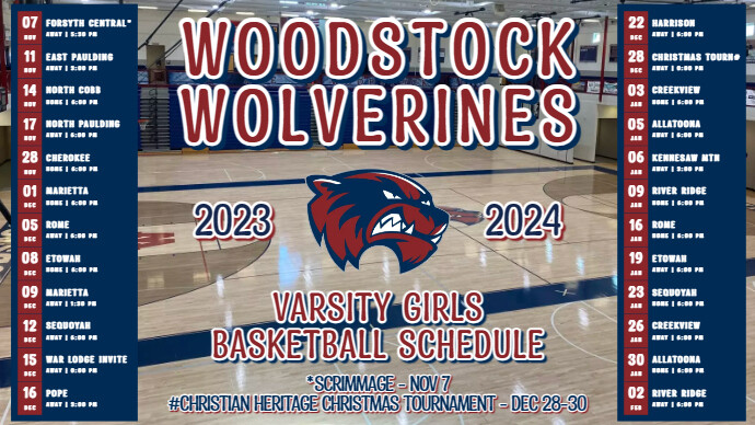 Copy of Copy of Sports Schedule Poster Template (5) | PosterMyWall