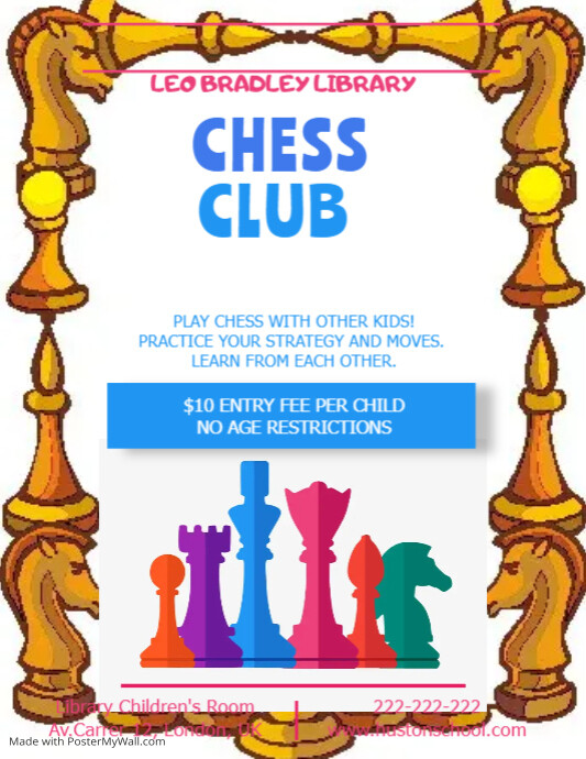 Primary School Chess Club Flyer | PosterMyWall