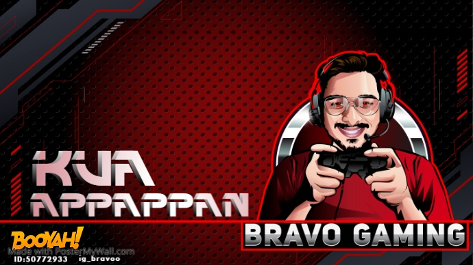Copy of Red Gaming Channel YouTube Banner | PosterMyWall