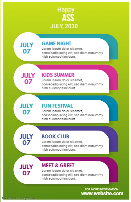 Copy of Event Schedule Template | PosterMyWall