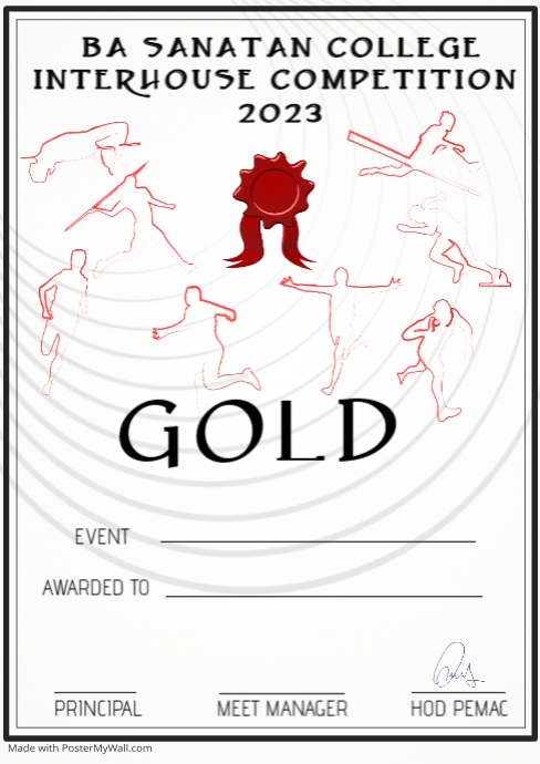 GOLD CERTIFICATE | PosterMyWall