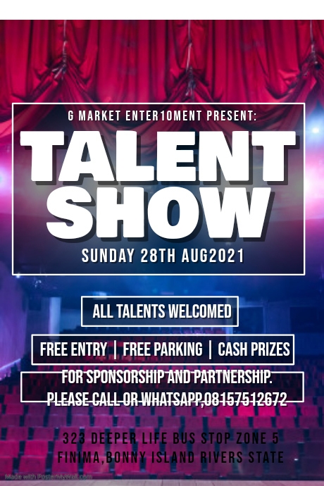 Copy of Talent Show Poster | PosterMyWall