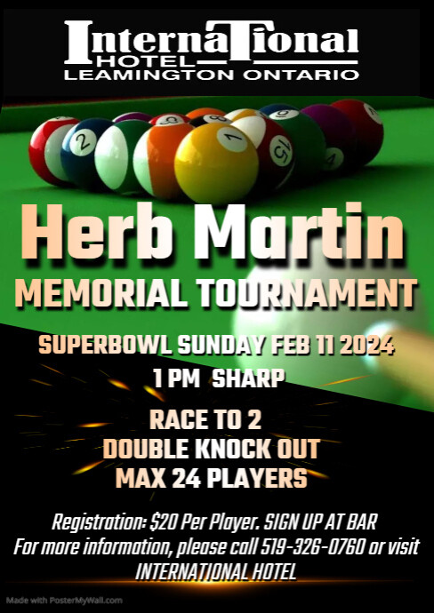 Billiards tournament invitation flyer | PosterMyWall