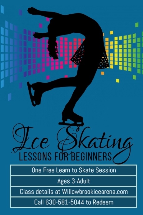 Copy of ice skating lessons template | PosterMyWall