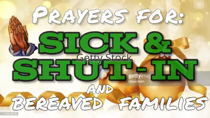 GBC Announcement Sick Shut in Prayer 12 24 2023 | PosterMyWall