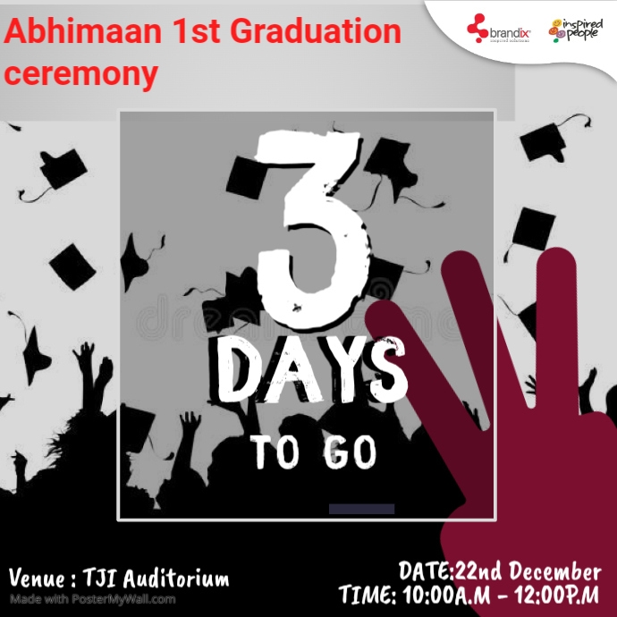 Copy of Copy of 3 Days To Go Countdown Event Template | PosterMyWall