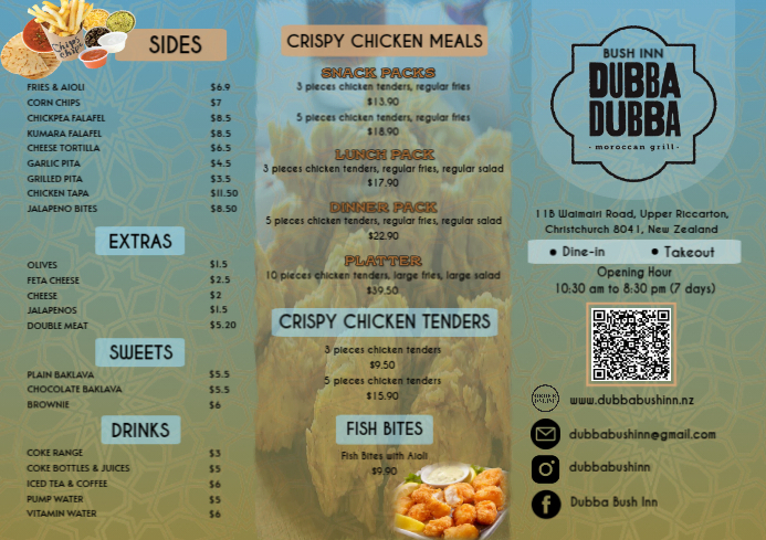 Dubba Dubba menu | PosterMyWall