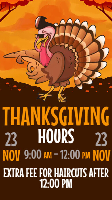 Copy of thanksgiving hours 23 | PosterMyWall