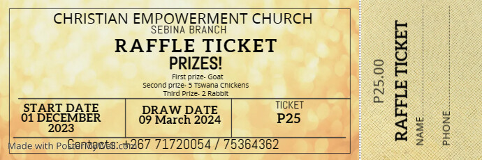 Gold Printable Raffle Ticket Design Template | PosterMyWall